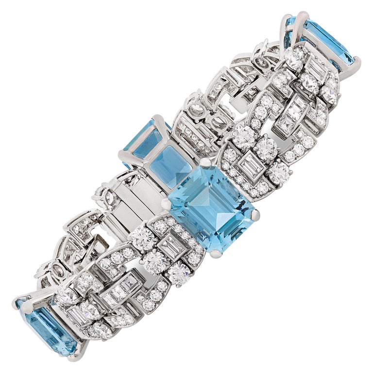 Raymond Yard Aquamarine Bracelet, 25.76 Carats at 1stDibs