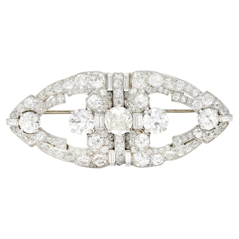 Raymond Yard Art Deco 21.50 Carats Diamond Platinum 18 Karat Gold ...