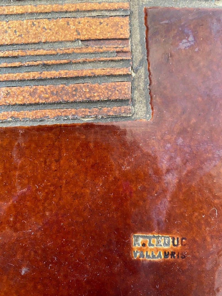 Raymonde Leduc Vallauris Coffee Table in Ceramic, 1950 at 1stDibs