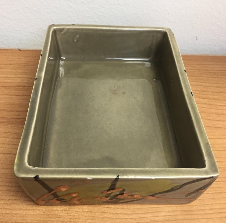 Raymor Ceramic Drip Glaze Box For Sale at 1stDibs
