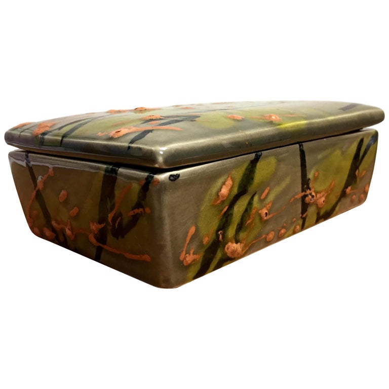 Raymor Ceramic Drip Glaze Box For Sale at 1stDibs