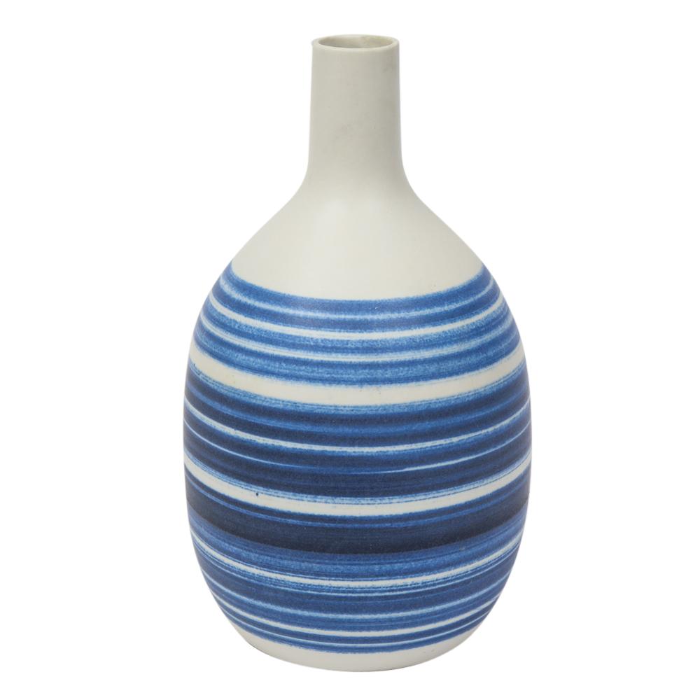 Raymor Vase, Ceramic, Stripes, Blue, White, Signed For Sale at 1stDibs | blue and white striped ...