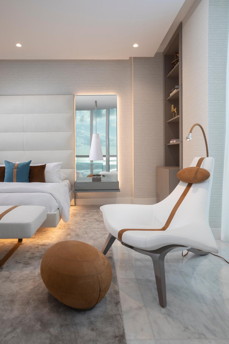 Reading Lounge Chair with Lamp and Headrest, Cream and Beach Gray For ...