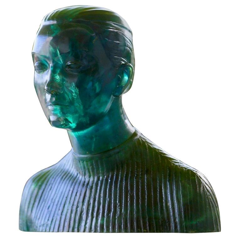 Real Size Unique Transparent Bust from 1970 For Sale at 1stDibs