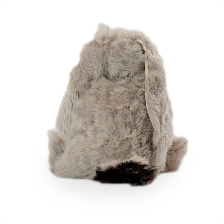Real Toscana Sheep Black Fur Rabbit Toy For Sale at 1stDibs | real fur toys