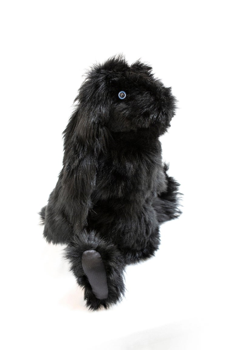 Real Toscana Sheep Black Fur Rabbit Toy For Sale at 1stDibs | real fur toys