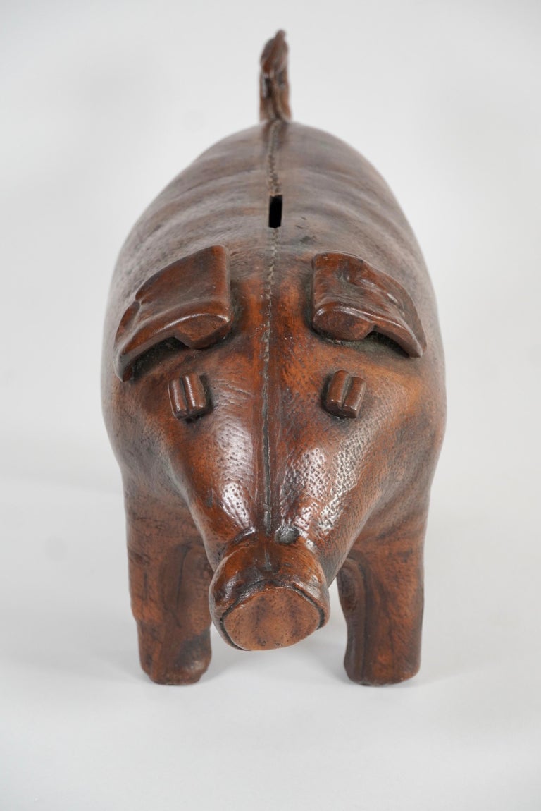 Realistic Ceramic Piggy Bank in the Style of an Omersa Leather Pig For ...