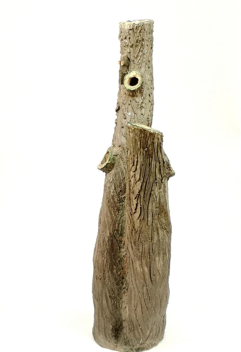 Realistic Massive Ceramic Tree Trunk Decorative Planter, 1970's For ...