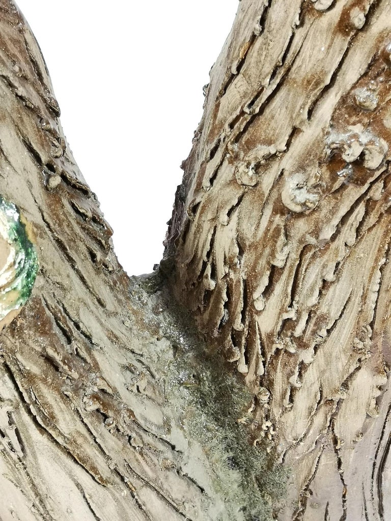 Realistic Massive Ceramic Tree Trunk Decorative Planter, 1970's For ...