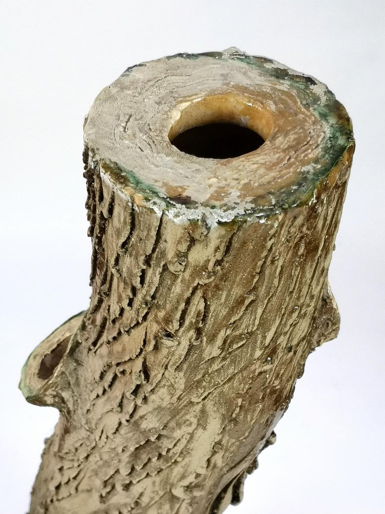Realistic Massive Ceramic Tree Trunk Decorative Planter, 1970's For ...