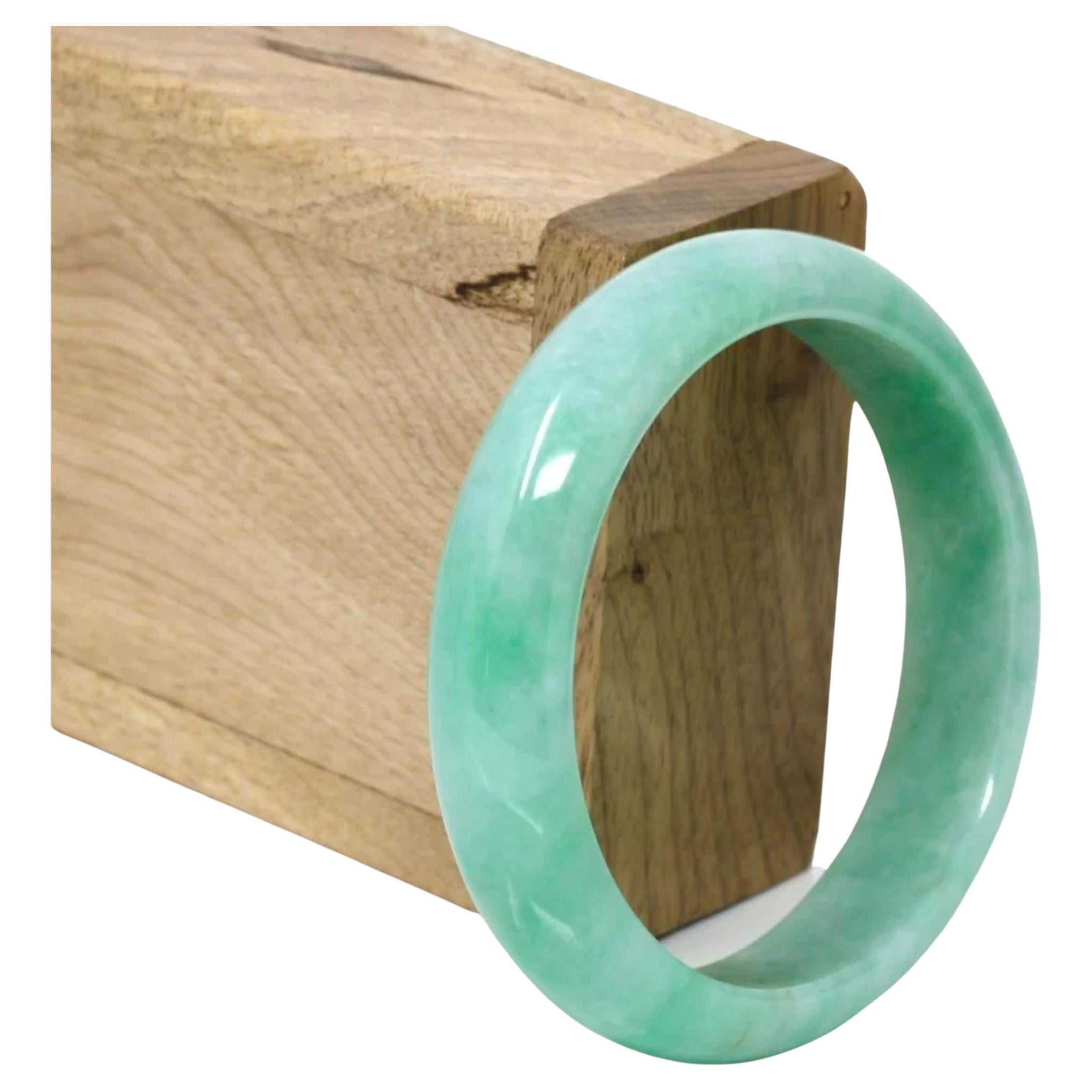 RealJade Co. "Classic Bangle" Genuine Burmese Green Jadeite Jade Bangle ...