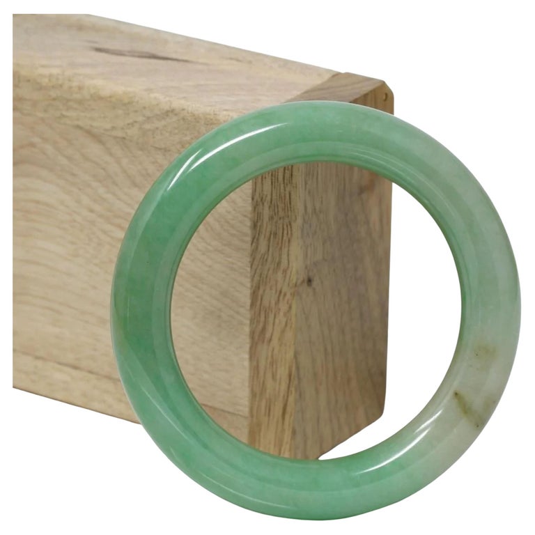 Real Jade Classic Bangle Genuine Burmese Green Jadeite Bangle Bracelet ...