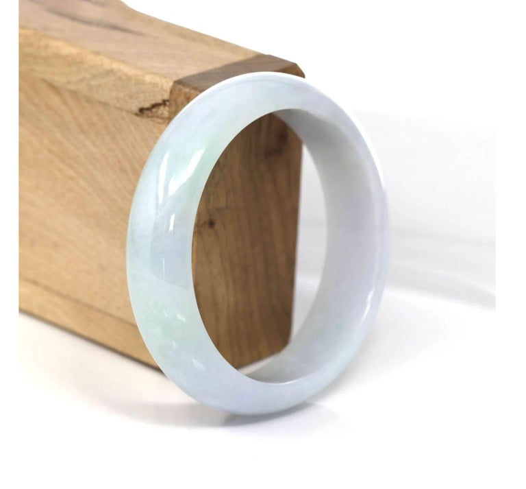 RealJade¨ "Classic Bangle" Lavender Jadeite Jade Bangle #549 For Sale ...