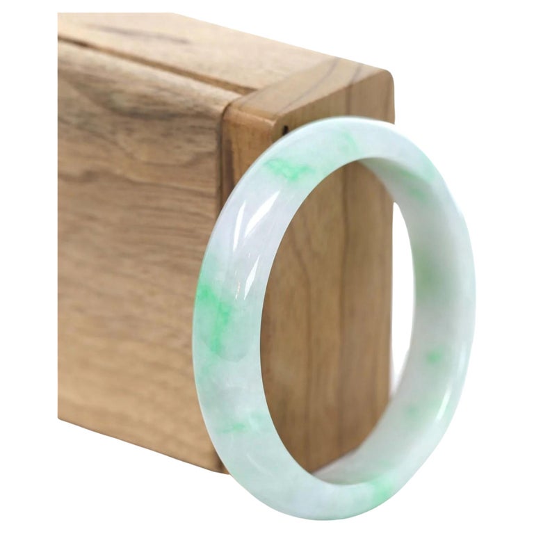 RealJade Co. "Classic Bangle" Genuine Burmese Green Jadeite Jade Bangle ...