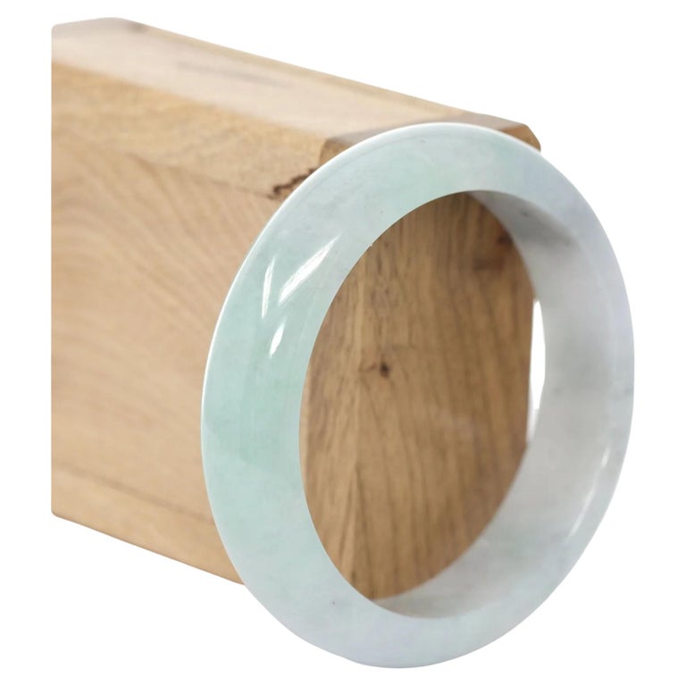 RealJade Co. "Classic Bangle" Genuine Green Jadeite Jade Bangle (57.5 ...