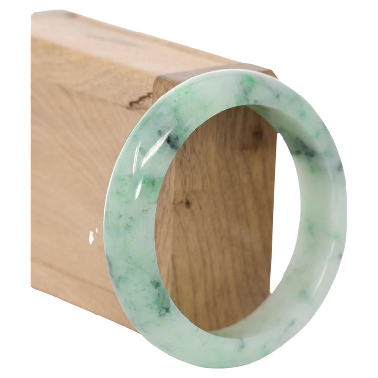 Realjade Co. Classic Bangle Green Natural Burmese Jadeite Jade Bangle ...