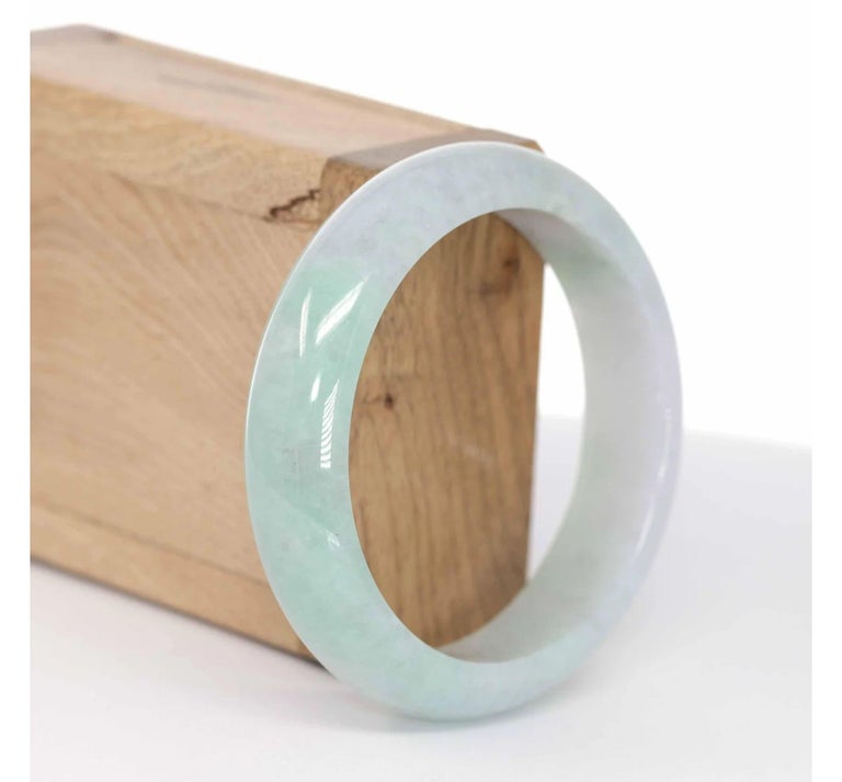 Realjade Co. Classic Bangle Green Natural Burmese Jadeite Jade Bangle ...