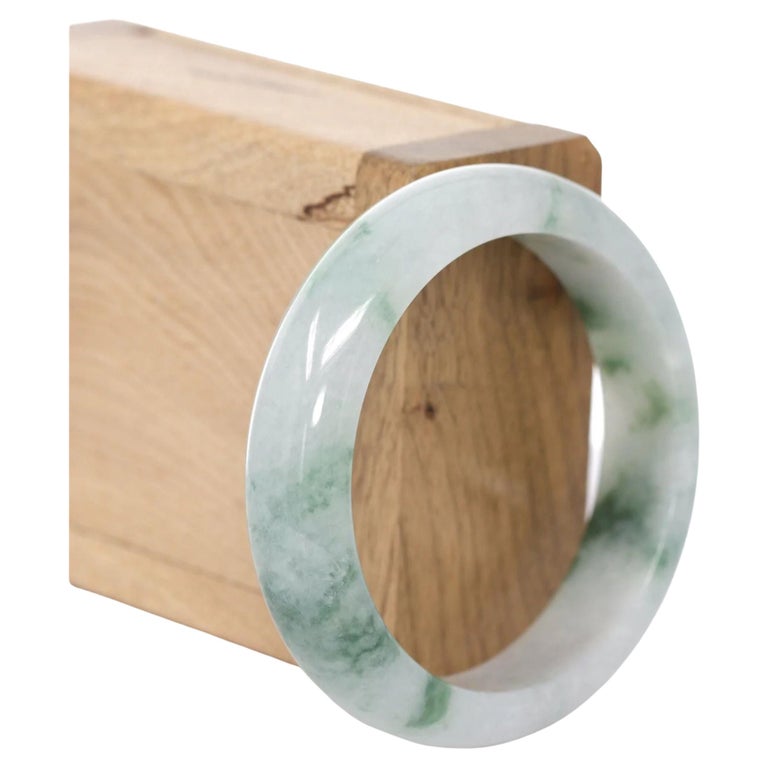 RealJade Co. Classic Bangle Ice Blue-Green Jadeite Jade Bangle #619 For ...