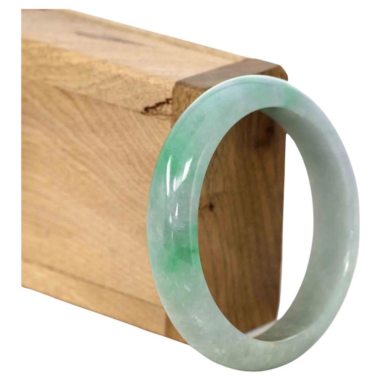 Realjade¨ Co. Classic Green Natural Jadeite Jade Bangle #326 For Sale ...