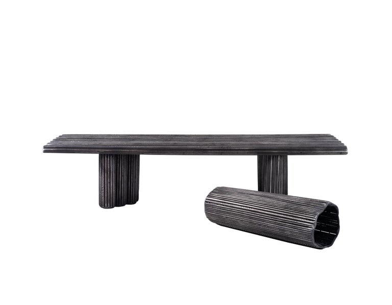 Rebar Steel Bench by Jordan Artisan Collectible Design Contemporary ...