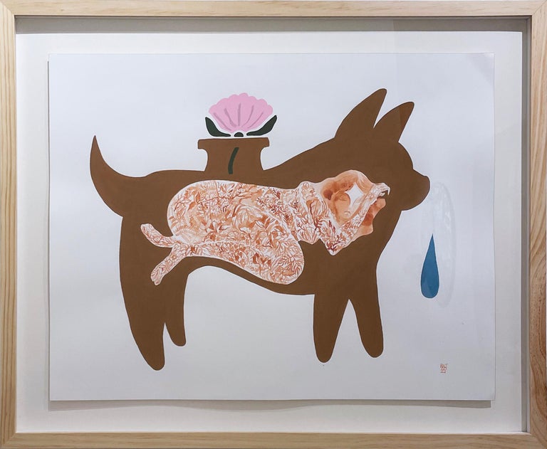 Rebecca Johnson - Easy to Come Home, 2021, female figure, vase, earth ...