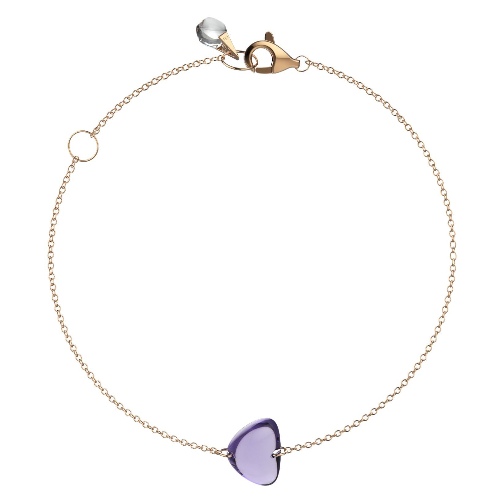 Rebecca Li Crystal Link Bracelet, 18 Karat Gold with Blue Topaz and ...