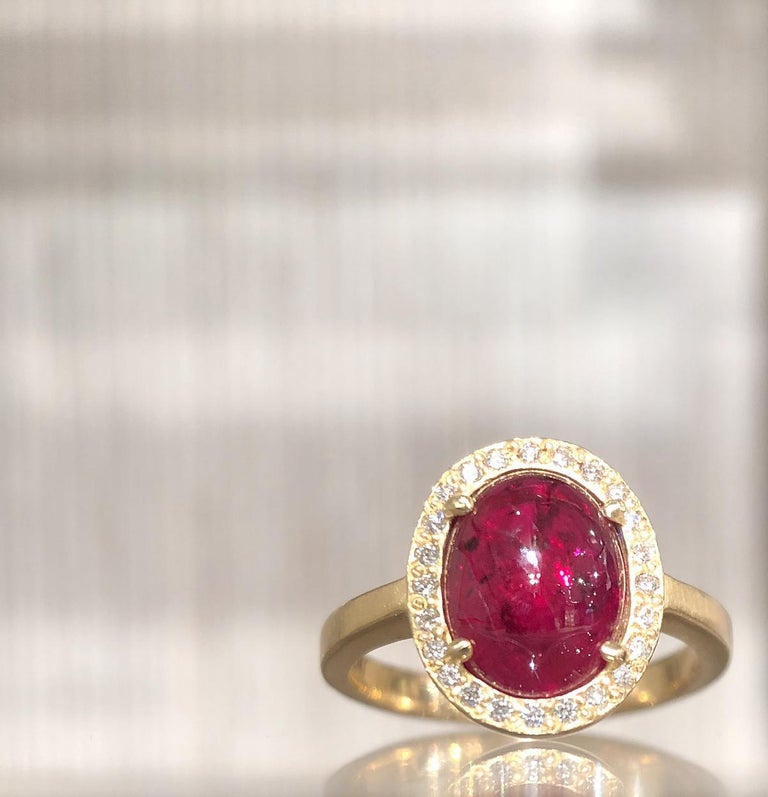 Rebecca Overmann Vintage Unheated 3.01ct Natural Ruby White Diamond ...