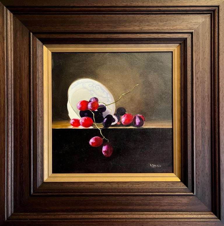Rebecca Ritchie - Teacup with Grapes - dutch contemporary still life ...