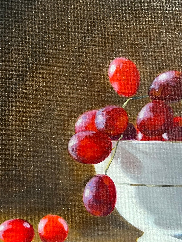 Rebecca Ritchie - Teacup with Grapes - dutch contemporary still life ...