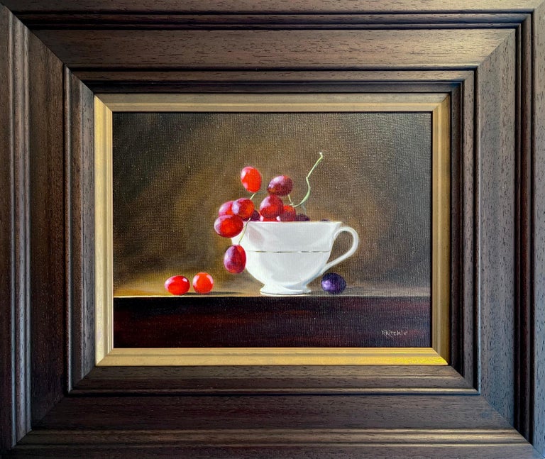 Rebecca Ritchie - Teacup with Grapes - dutch contemporary still life ...