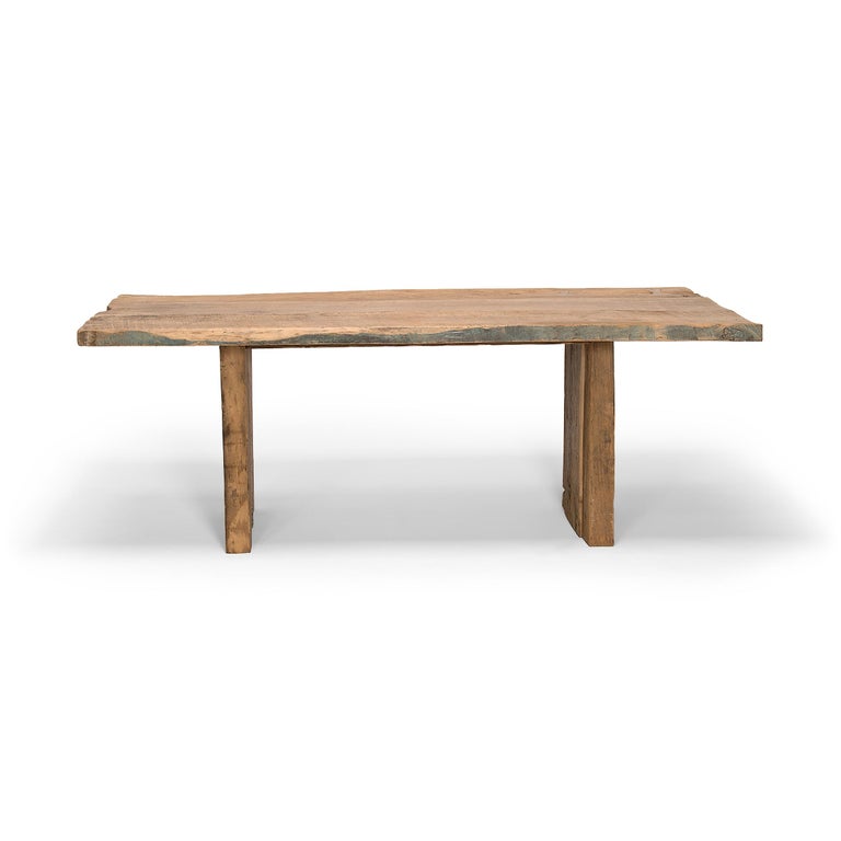 Custom Reclaimed Elm Dining Table For Sale at 1stDibs | elm wood dining ...