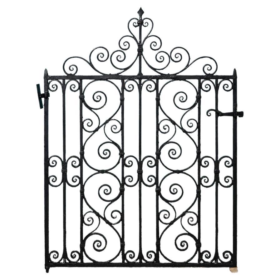 ANTIQUE 233CM WIDE WROUGHT IRON GARDEN GATE Art Deco began 1900 For ...