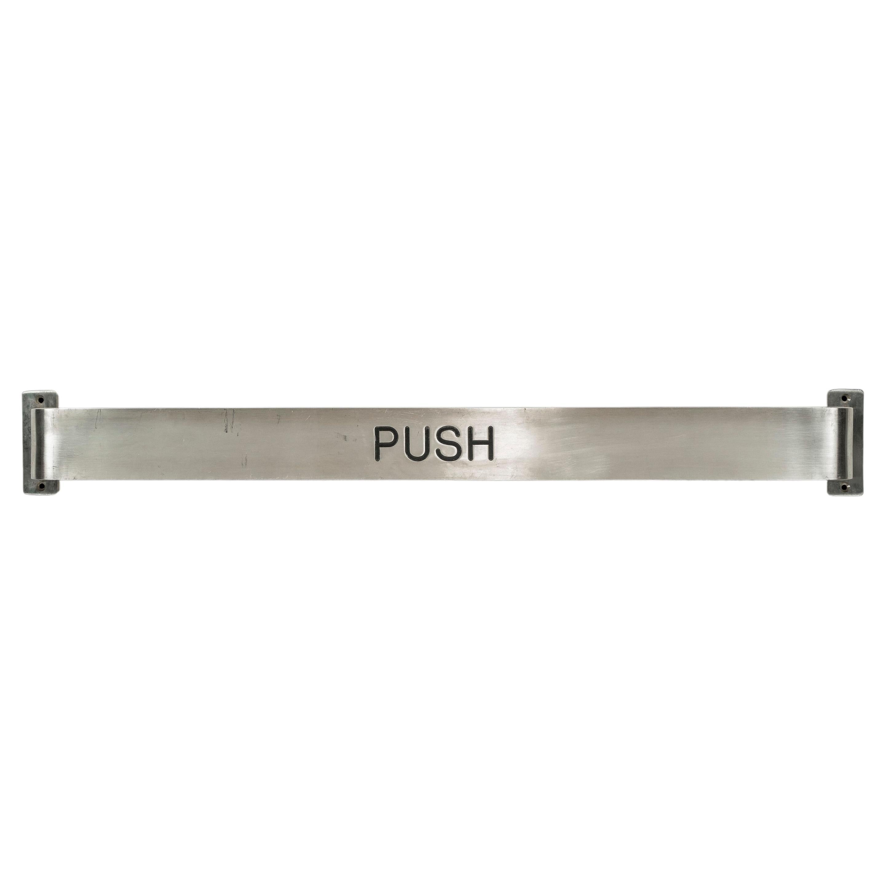 Reclaimed 35 in. Stainless Steel Industrial Door Push Bar For Sale at ...