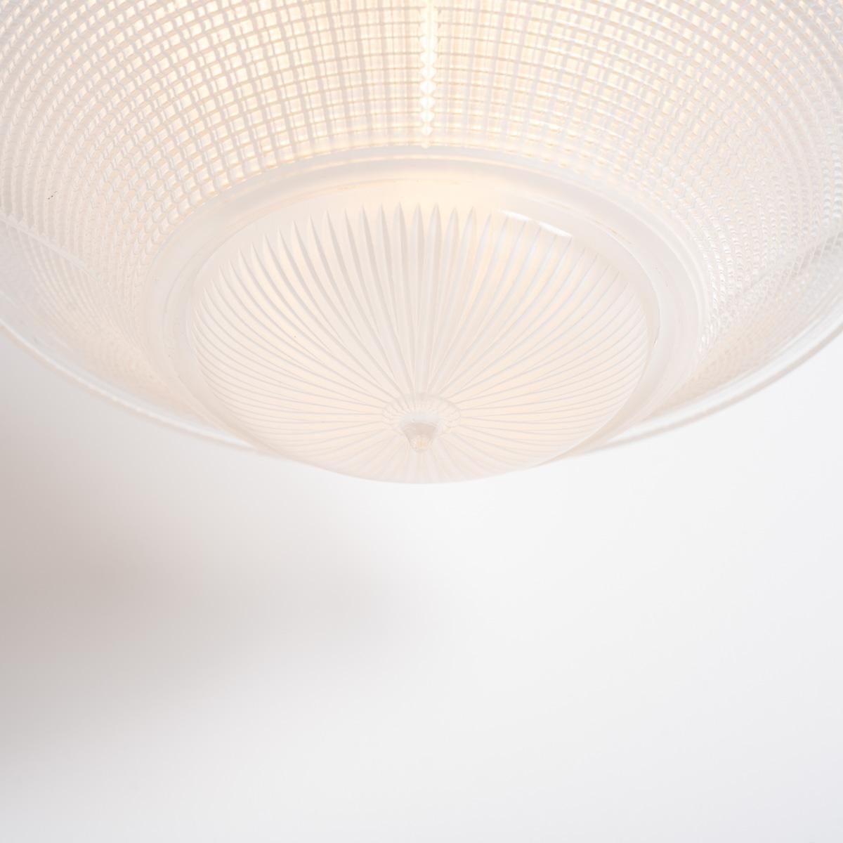 Reclaimed Antique Holophane Reflector, Refractor Pendant Lights at 1stDibs