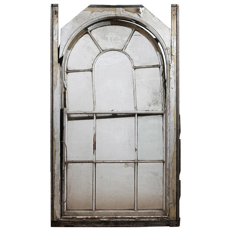 Reclaimed Arched Wooden Sash Window and Frame, 20th Century For Sale at ...