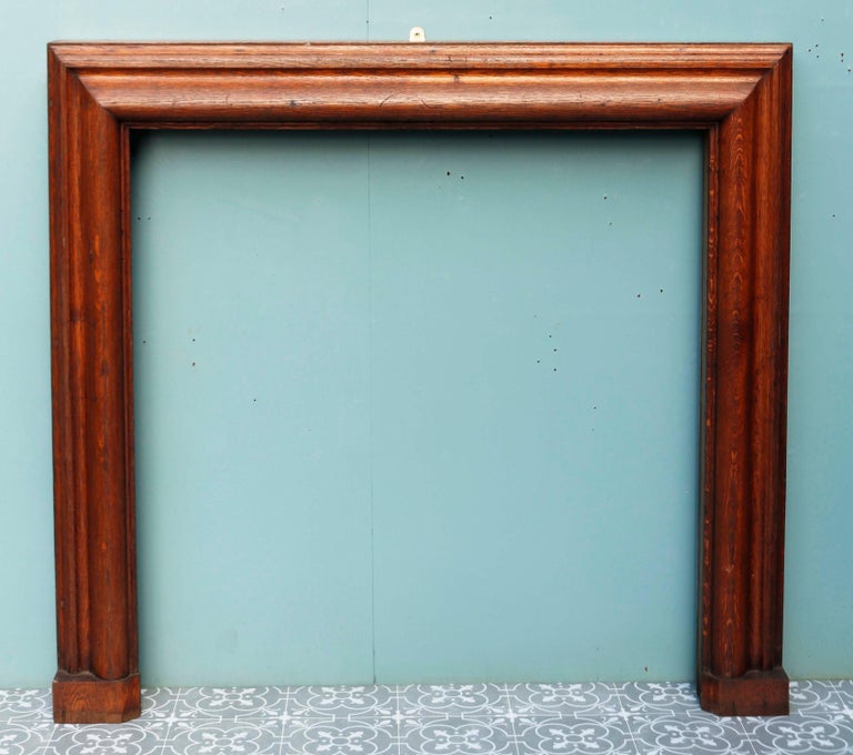 Reclaimed Bolection 1920s English Oak Fireplace For Sale at 1stDibs