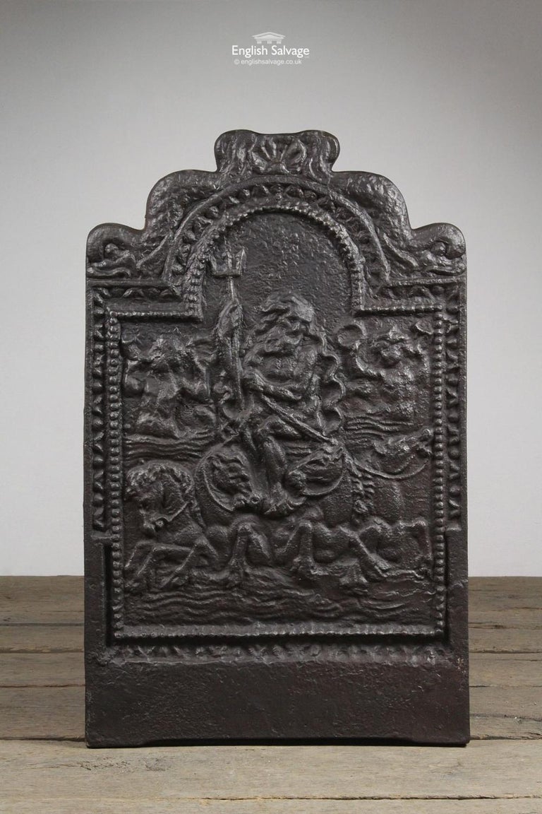 Reclaimed Cast Fire Back Poseidon and Trident, 20th Century For Sale at ...