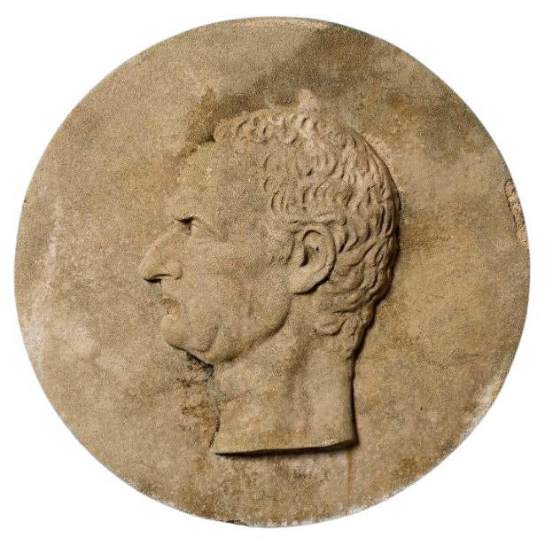 Set of 3 Neoclassical Style Plaster Wall Roundels For Sale at 1stDibs