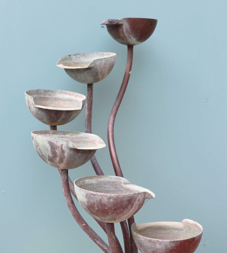 Reclaimed Copper Cascading Water Feature For Sale at 1stDibs