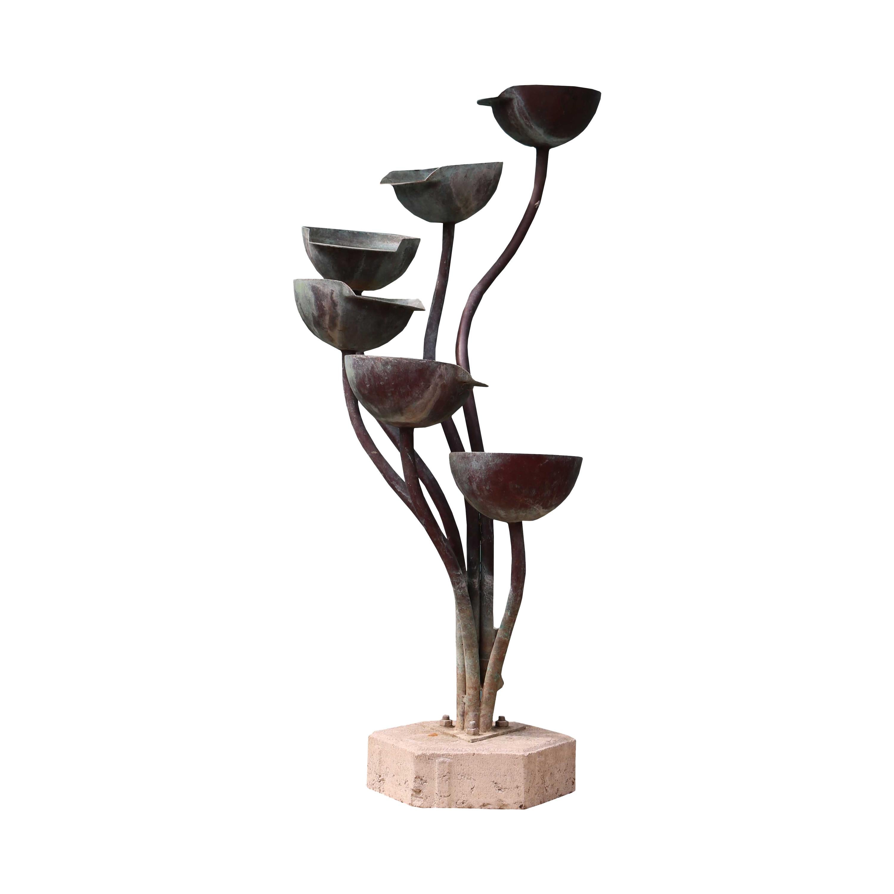 Copper Brutalist Inspired Fountain at 1stdibs