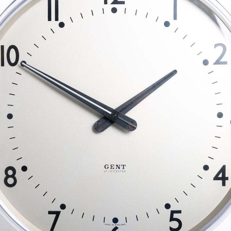 Reclaimed Double Sided Electric Factory Clock by Gent of Leicester For ...