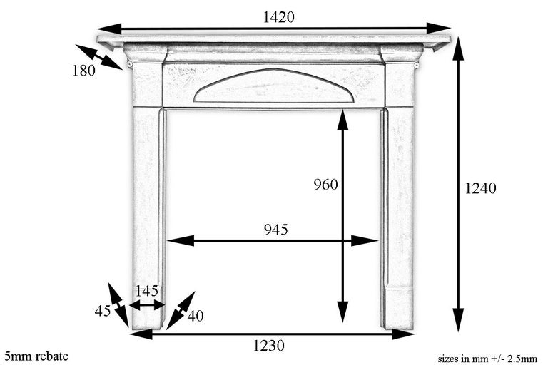 Reclaimed Early 20th Century Cast Iron Fireplace Surround at 1stDibs