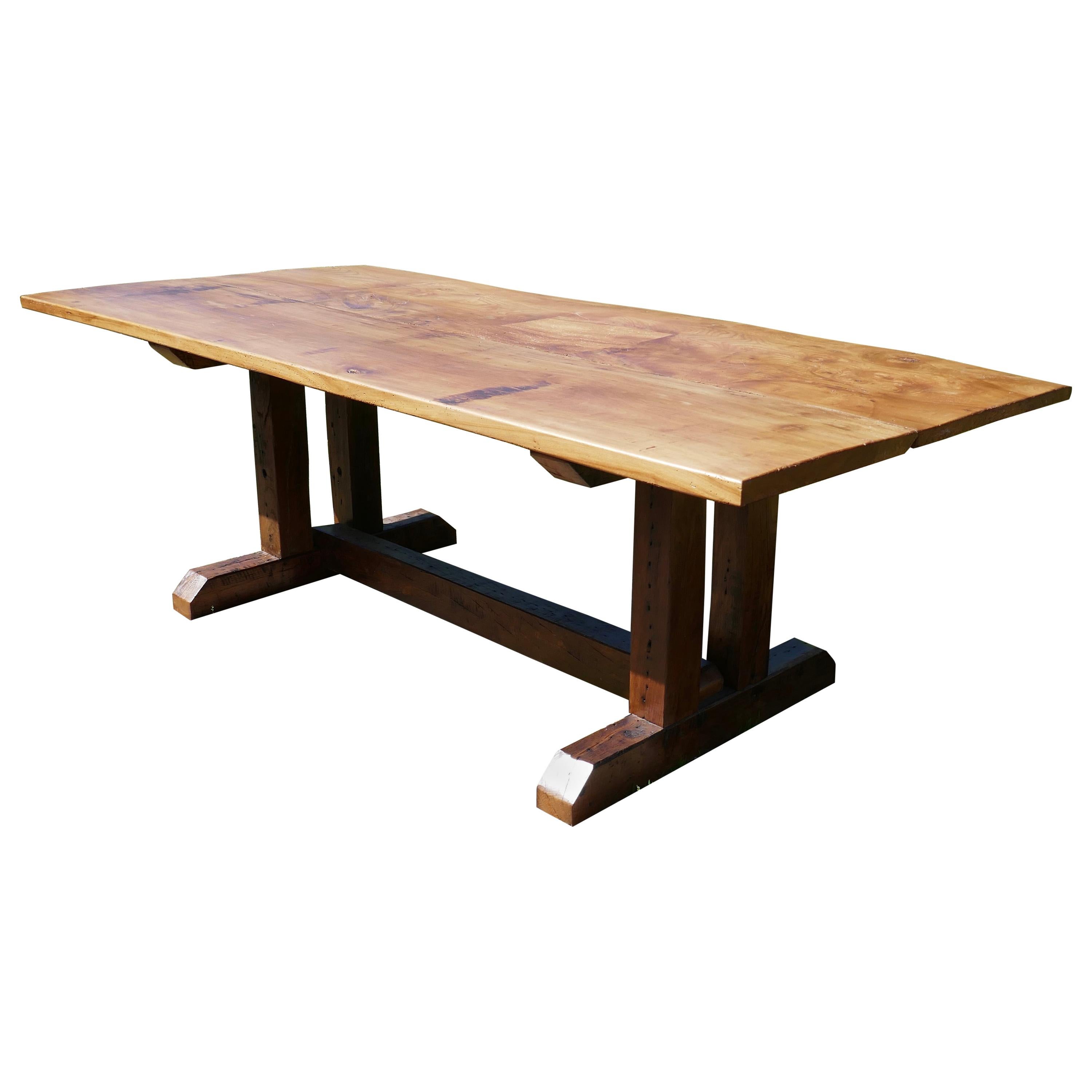 Rustic Modern Chrome and Reclaimed Barn Wood Fabulous Dining Table at ...