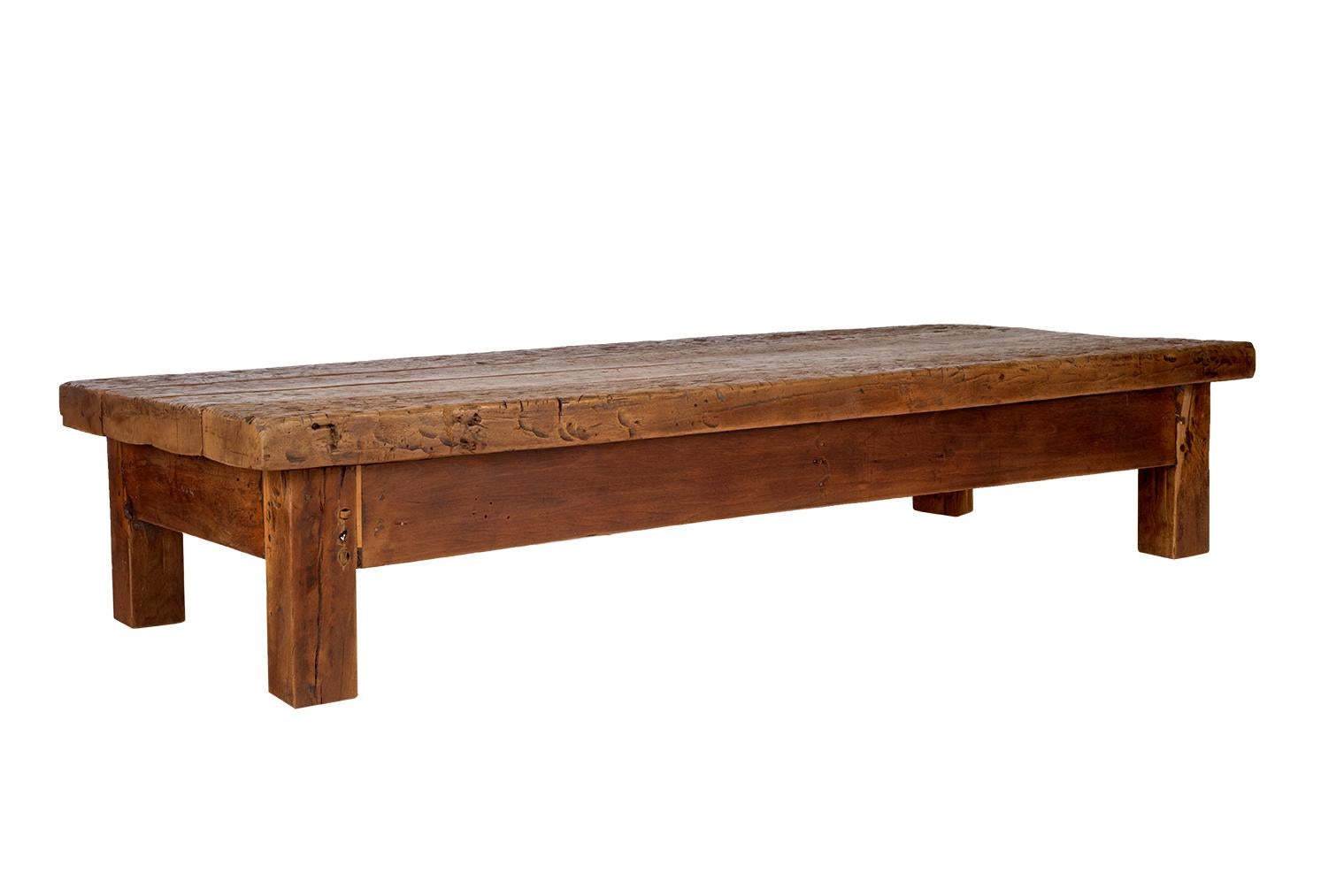 Reclaimed Elm Shop Table as Coffee Table at 1stDibs