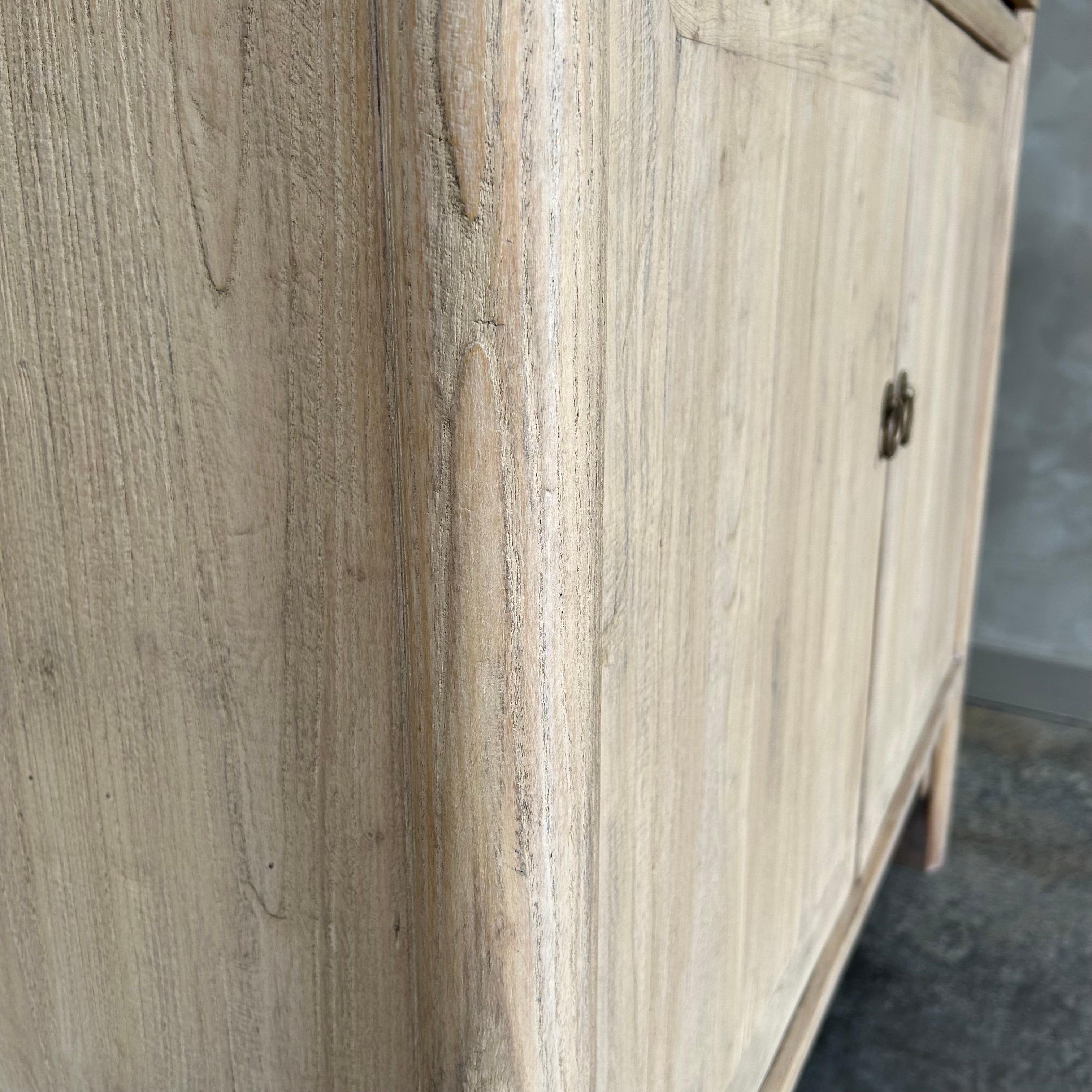Reclaimed Elm Wood Tall Cabinet with Drawers For Sale at 1stDibs