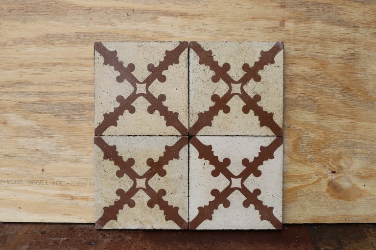Reclaimed Encaustic Floor Tiles For Sale at 1stDibs