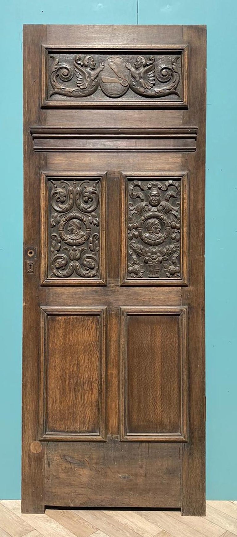 Reclaimed English Jacobean Style Oak Door at 1stDibs