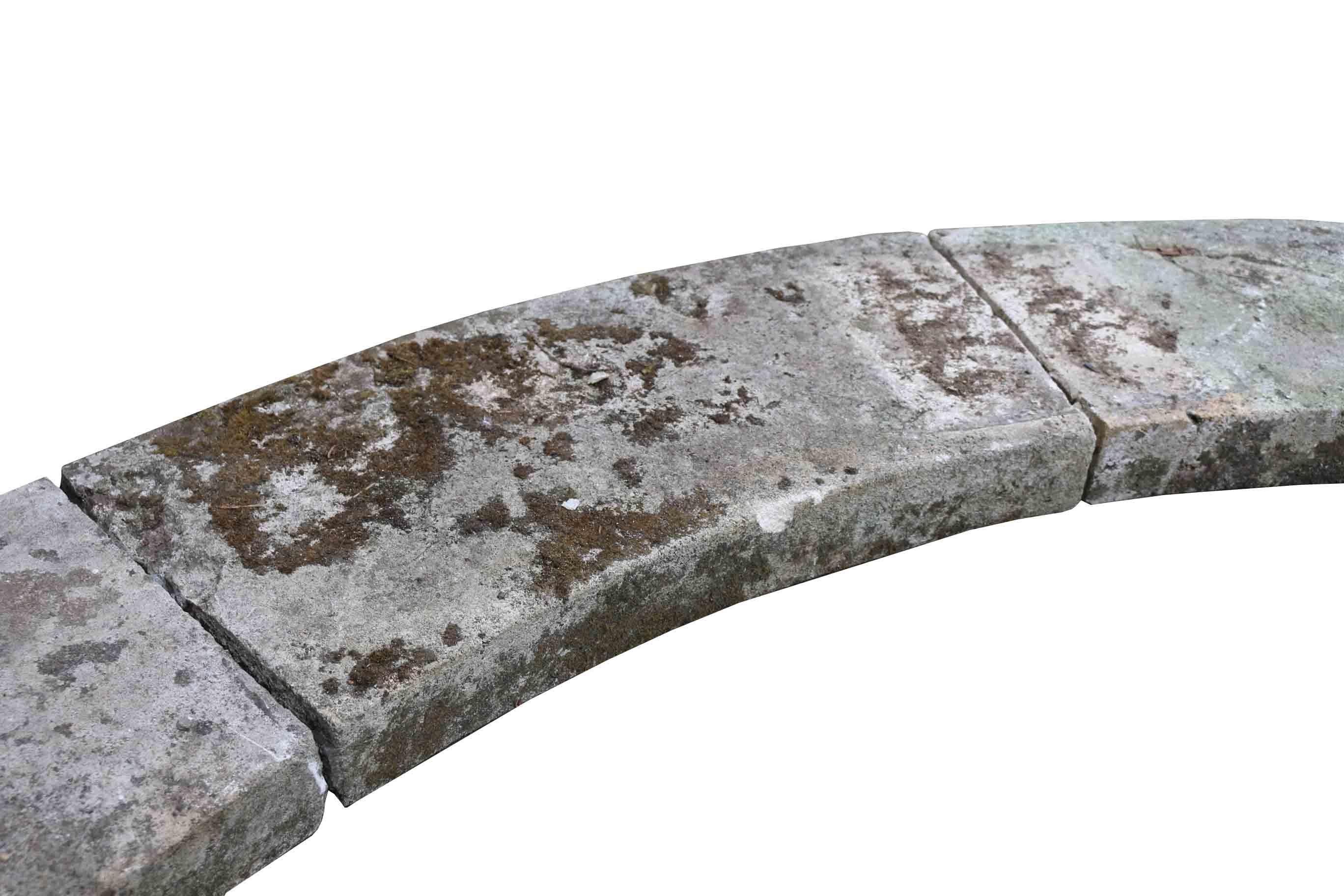 Reclaimed English Limestone Pool Surround at 1stDibs