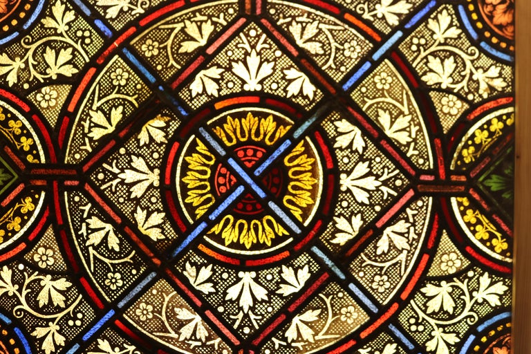Reclaimed English Stained Glass Windows For Sale at 1stDibs