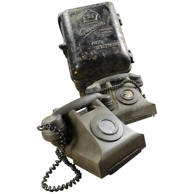 Reclaimed FLP Ericsson Auto Box and 10 Phones, 20th Century For Sale at ...